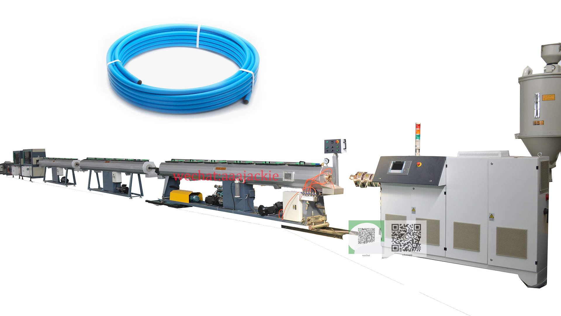 Polyethylene PE MDPE Blue Water Pipe Extruder Machine - TONGSAN